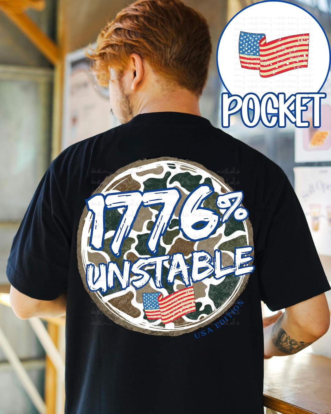 1776% Unstable | Patriotic PNG | Digital Download | Red White Blue ...