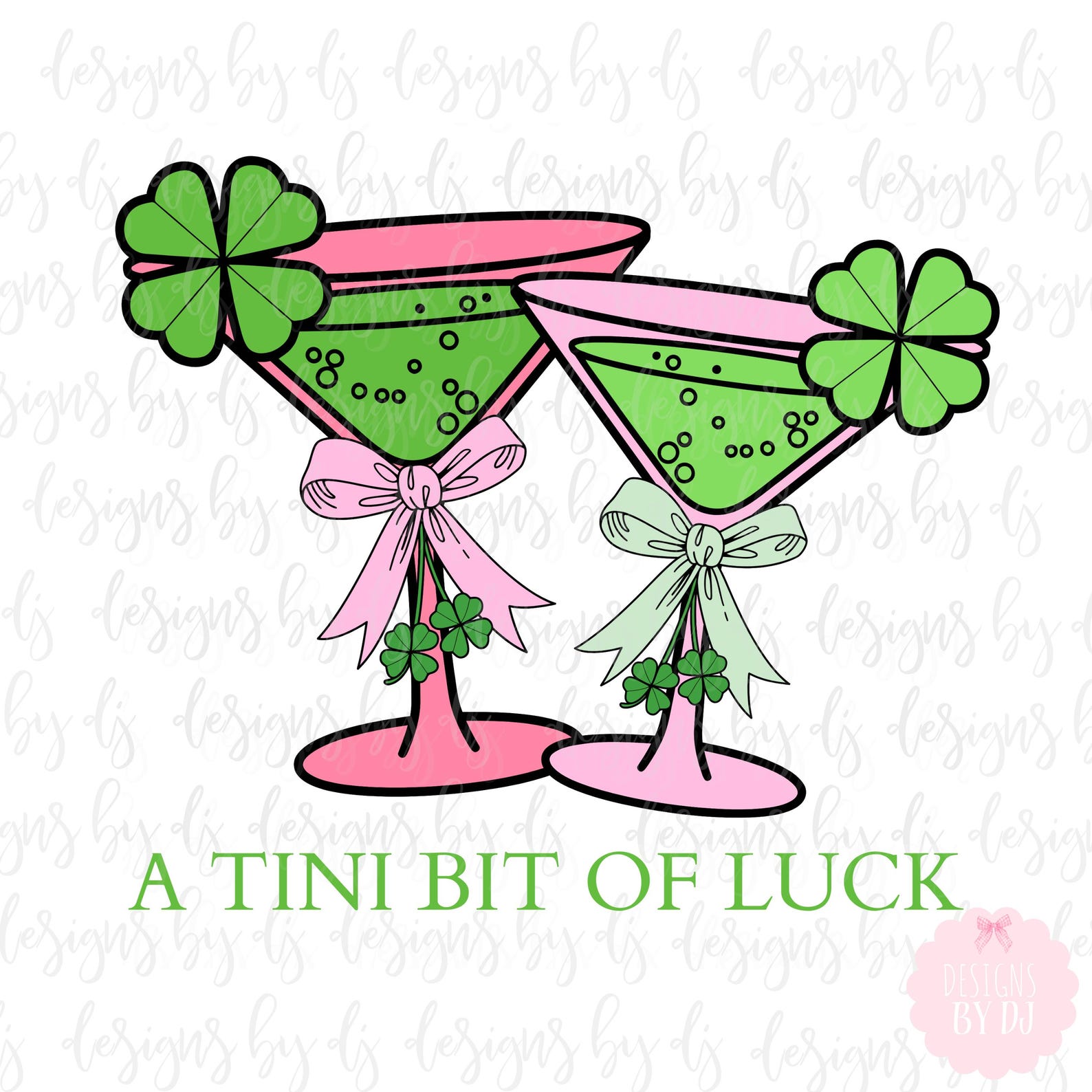 Tini Bit of Luck St Patricks Day PNG Expresso Martini Lucky Shamrock ...
