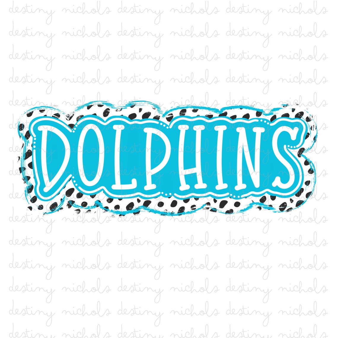 Dolphins PNG | Hand Lettering | School Sports Logo Design | Digital ...