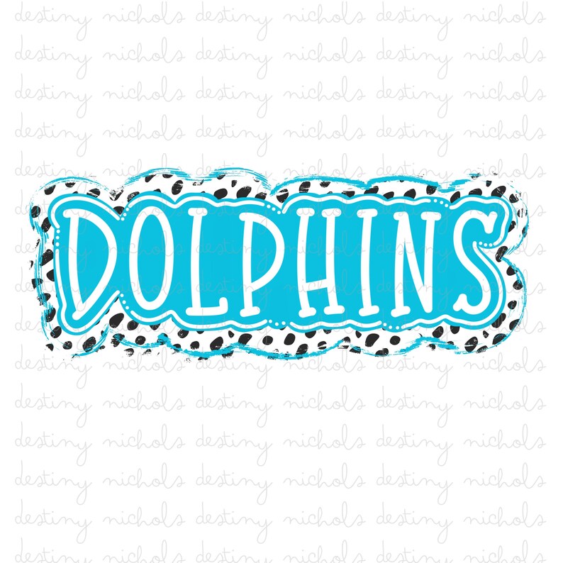 Dolphins PNG | Hand Lettering | School Sports Logo Design | Digital ...
