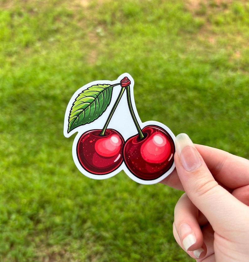Red Cherries Sticker - Etsy