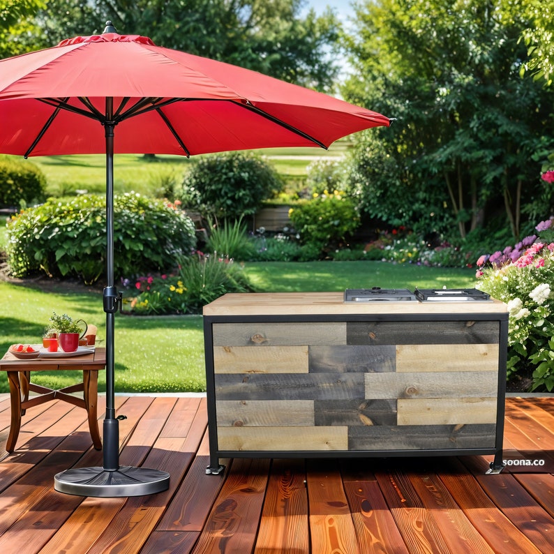 Chefblox Mobile Cooking Station - Mobile Kitchen Island - Outdoor ...