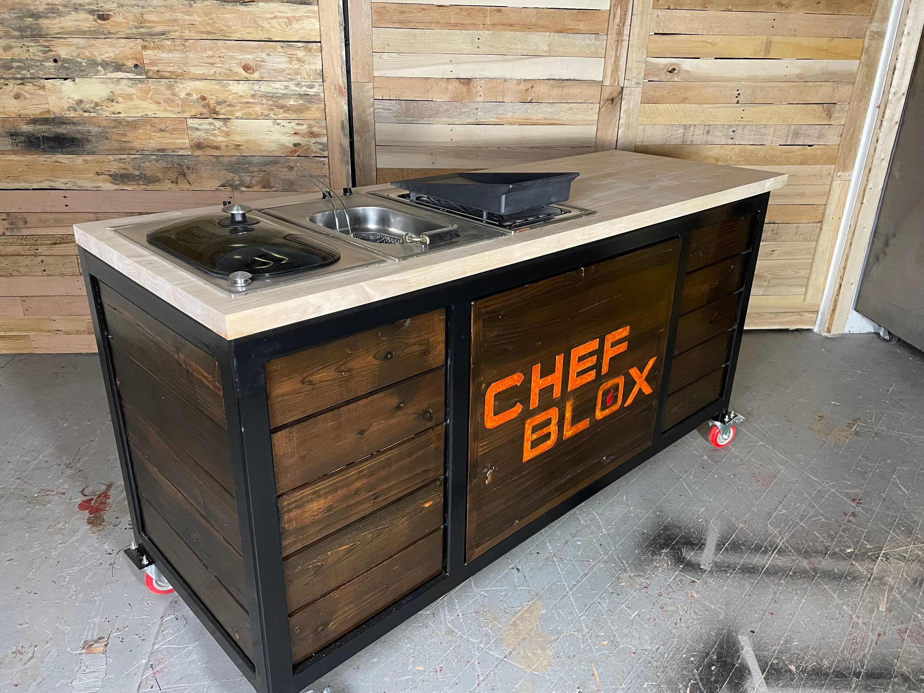 Mobile Kitchen Island - Chefblox - Modular Cooking Station - Etsy
