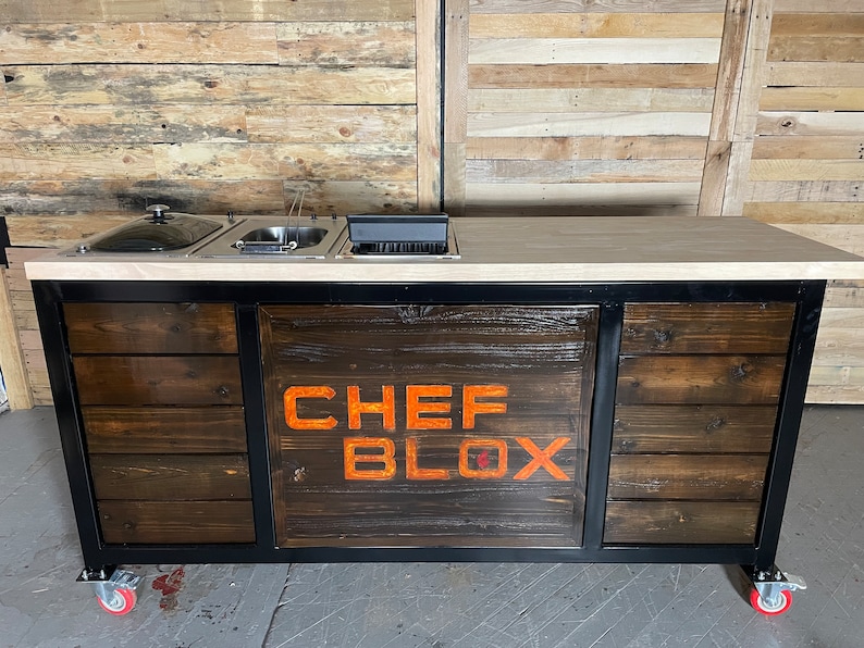 Mobile Kitchen Island - Chefblox - Modular Cooking Station - Etsy