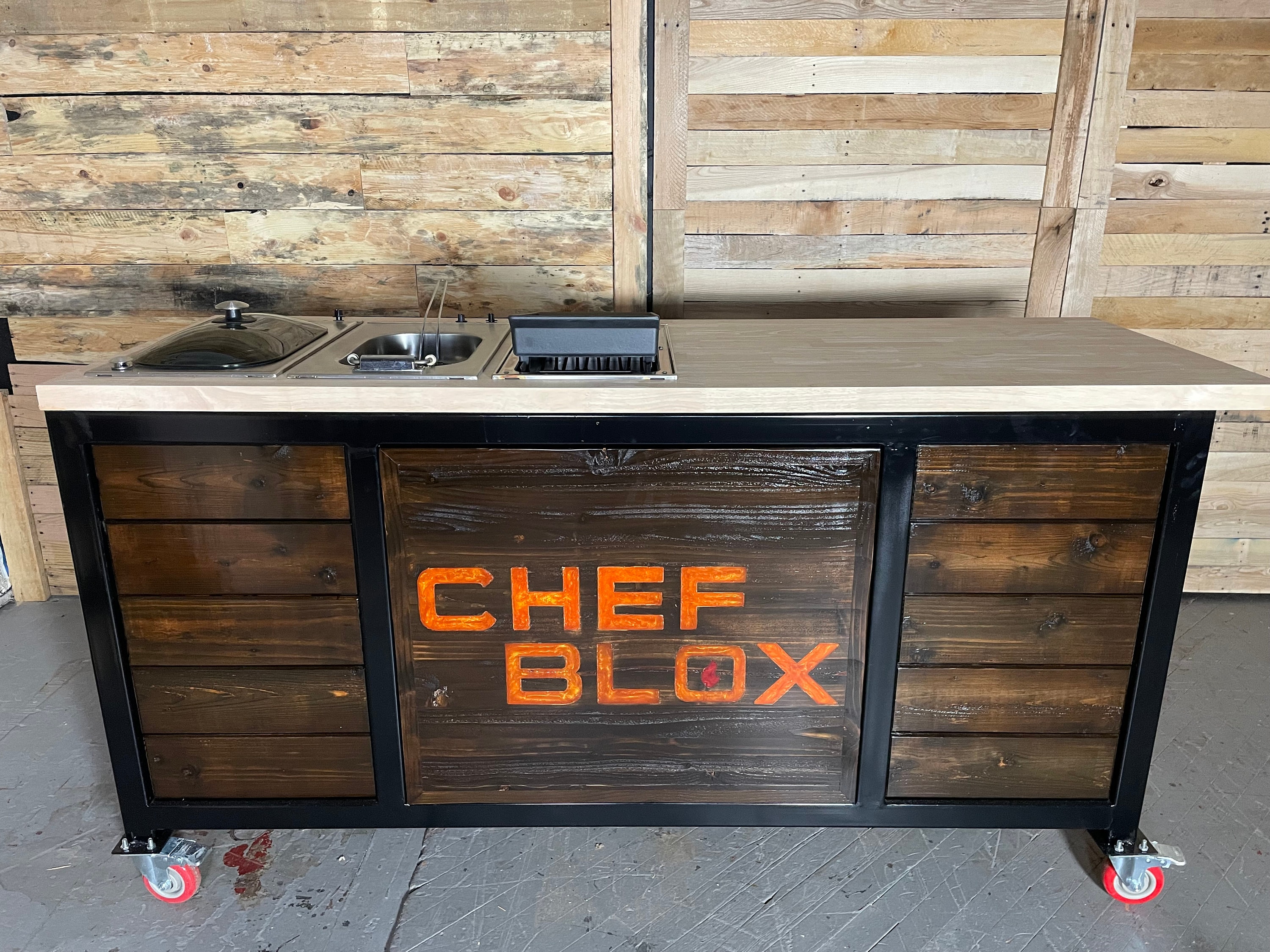 Mobile Kitchen Island - Chefblox - Modular Cooking Station - Etsy