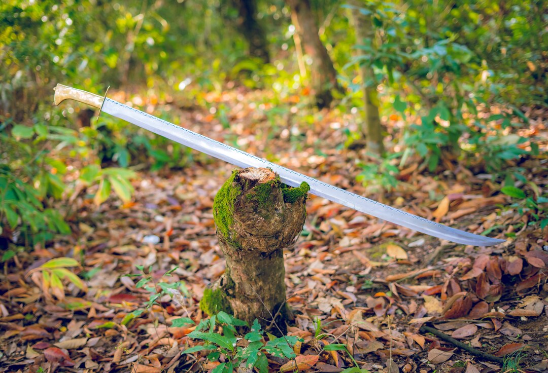 Hand Forged Handmade Survival Full Tang Sword, Villagers Using Water ...