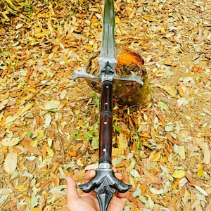 52 Inch Blade Long Master Sword Knife | Hand Carved Guard Pommel ...