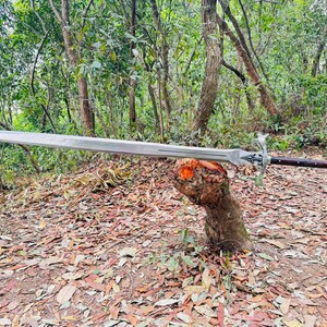 52 Inch Blade Long Master Sword Knife | Hand Carved Guard Pommel ...