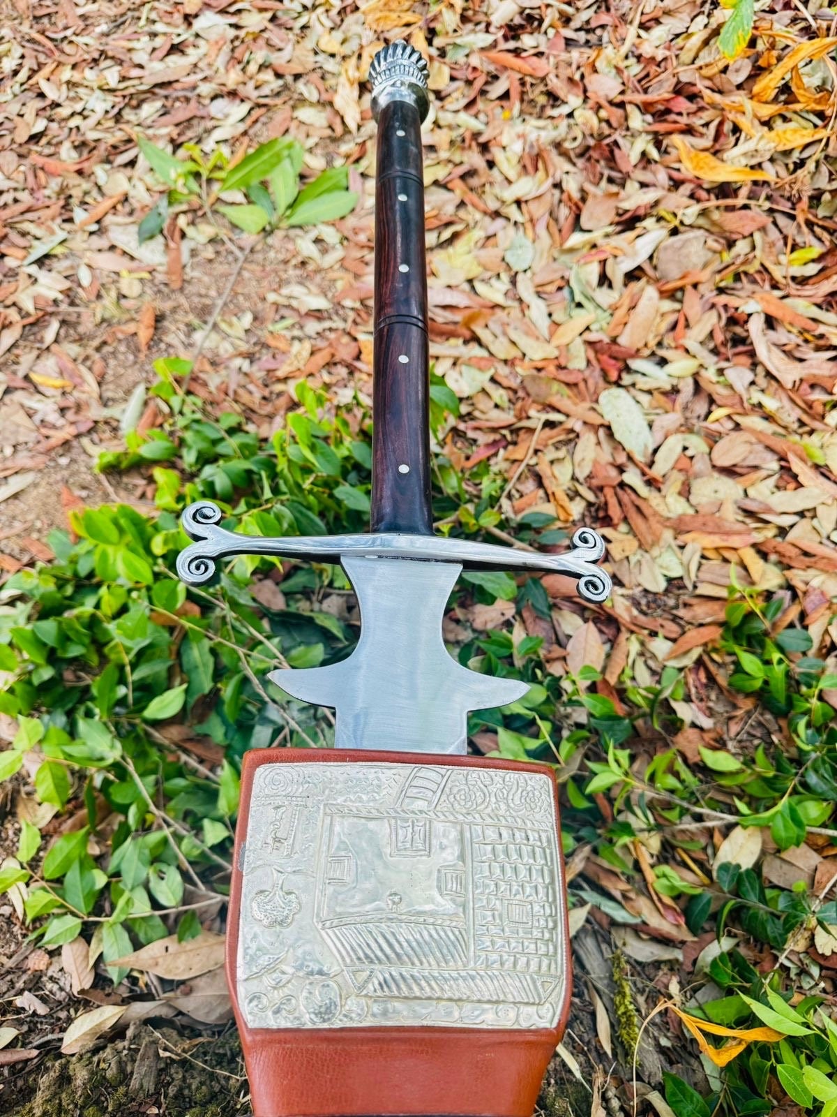 55 Inch Hand Forged Long Master Sword Blade Knife Carbon Steel Fixed ...