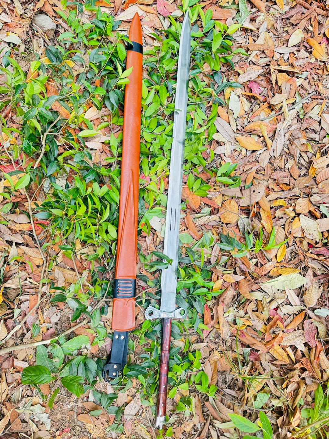 46 Inch Handmade Fixed Blade Long Viking Sword | Full Tang Carbon Steel ...