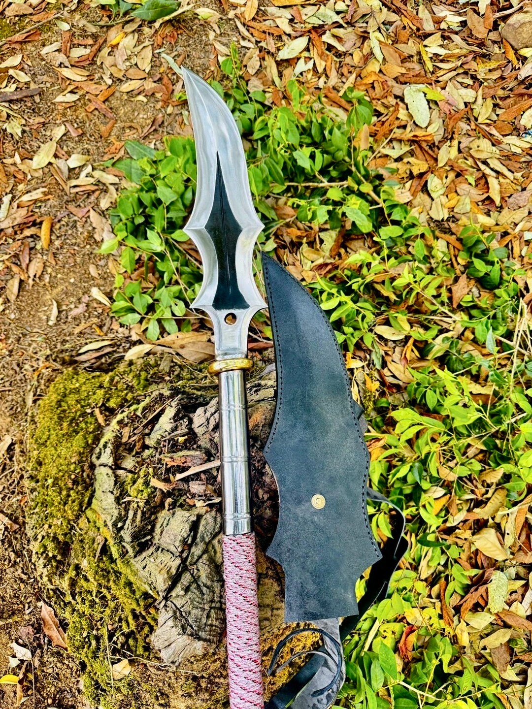 15.5 Inch Hand Forged Sharp Blade Viking Spear | Carbon Steel Blade ...