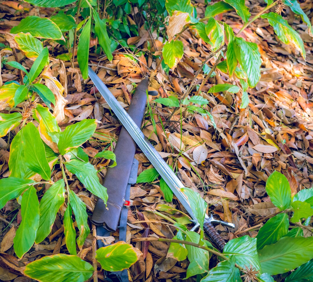 32 Inch Fixed Blade Hunting Sword Knife | Full Tang Carbon Steel Good ...