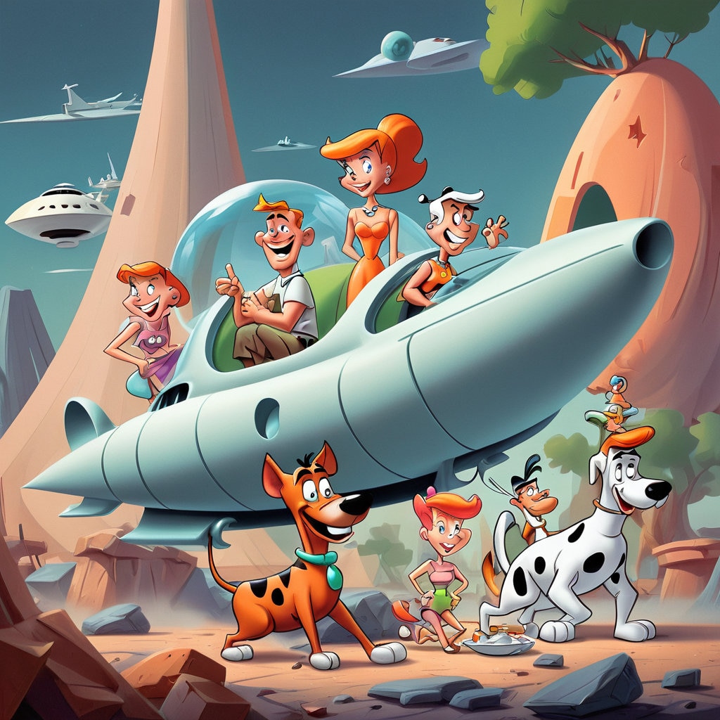 The Jetsons Meet The Flintstones Etsy