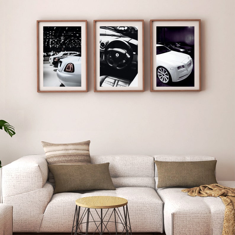 Luxury Cars Poster Set of 3 Luxury Car Poster Cars Picture Exotic Car ...