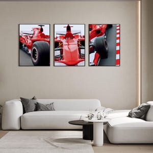F1 Wall Art Set of 3, Formula 1 Poster, Ferrari Formula One, Ferrari F1 ...