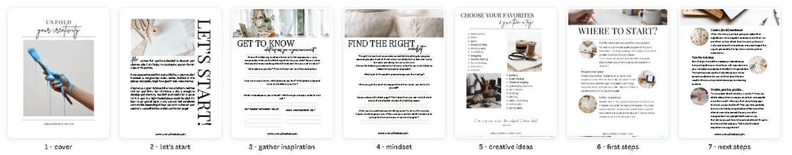 Workbook - Unfold Your Creativity - Etsy