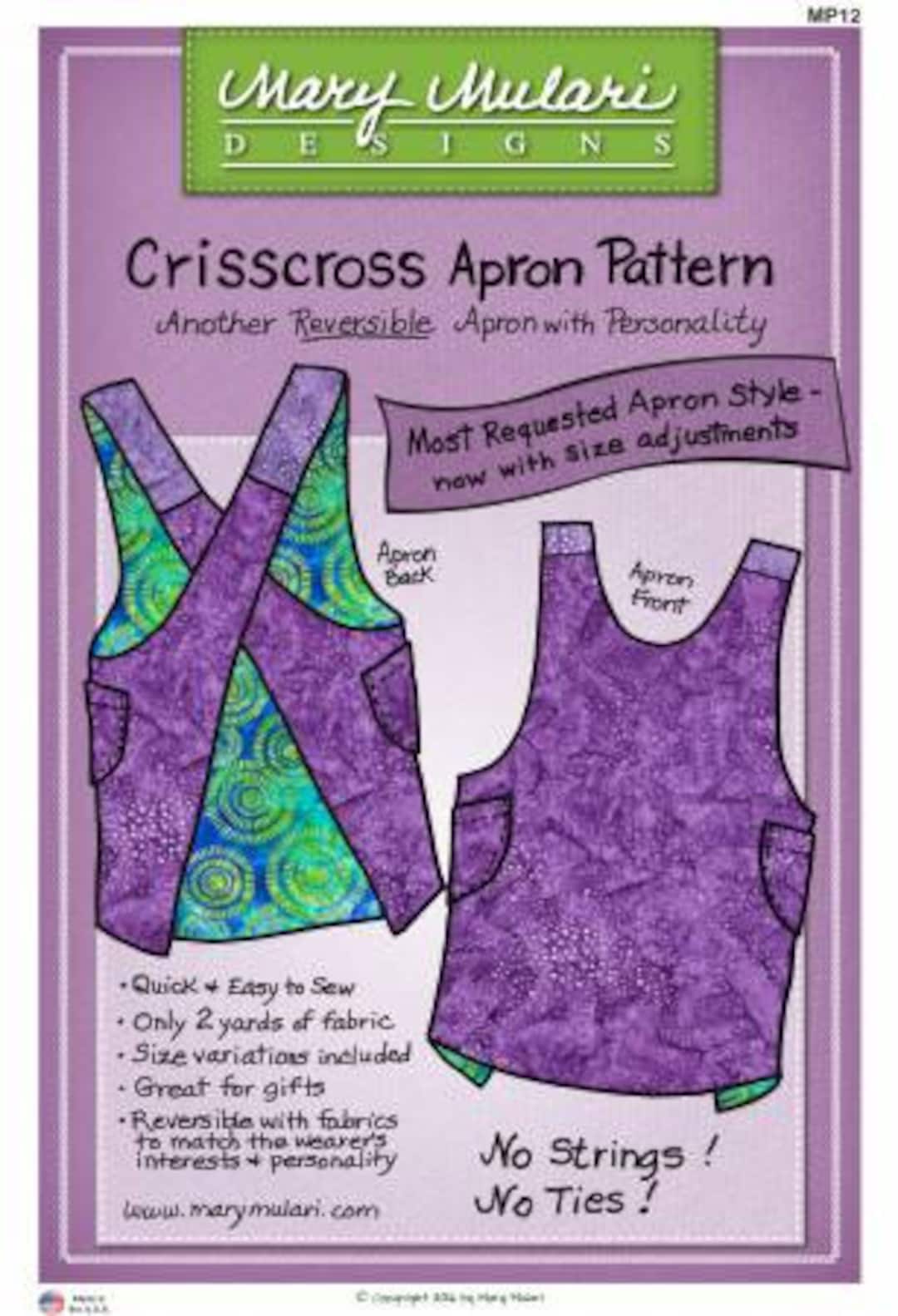 Criss Cross Apron Pattern - Etsy