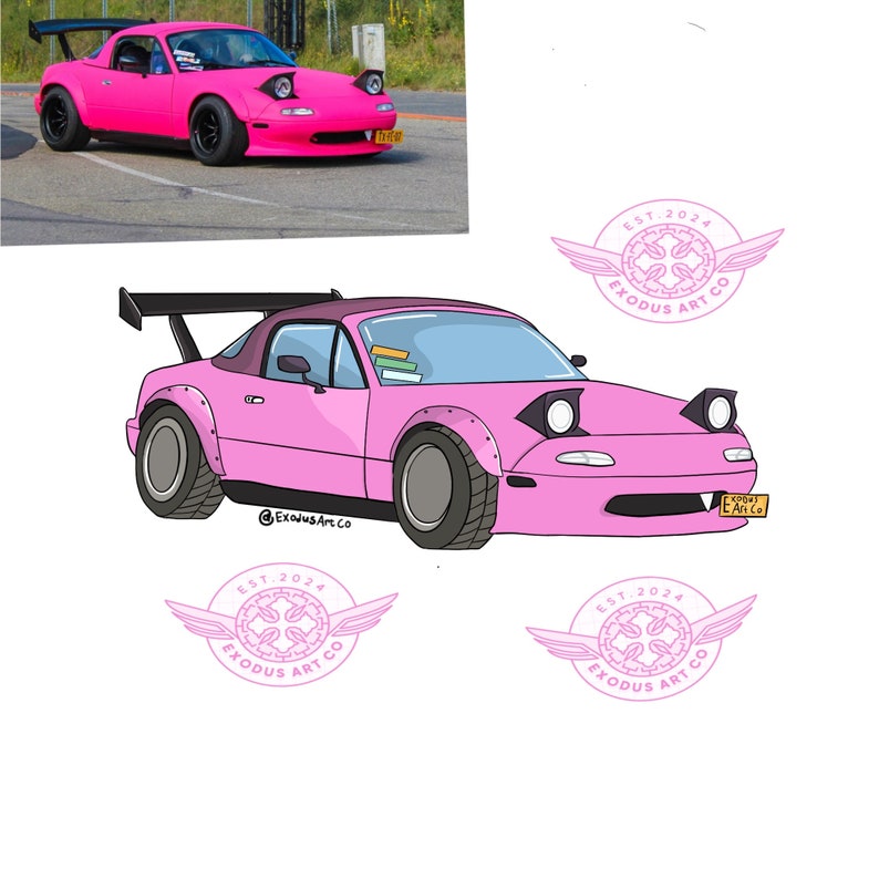 Personalized Cartoon Car Design | Digital Art | Customization | Car ...