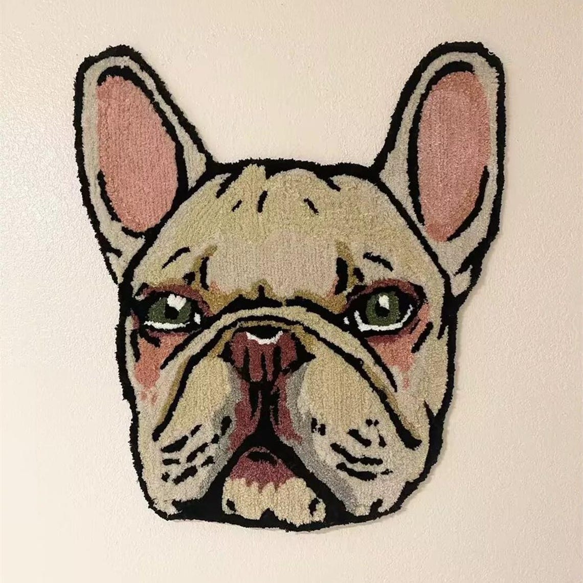 Handmade Custom Pet Portrait Tufted Rug Personalized Dog Rug ...