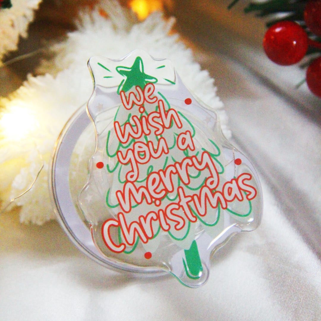 Christmas Tree Pop Socket Holiday Phone Grip Kindle Stand Cute ...