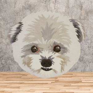 Handmade Custom Pet Portrait Tufted Rug Personalized Dog Rug ...
