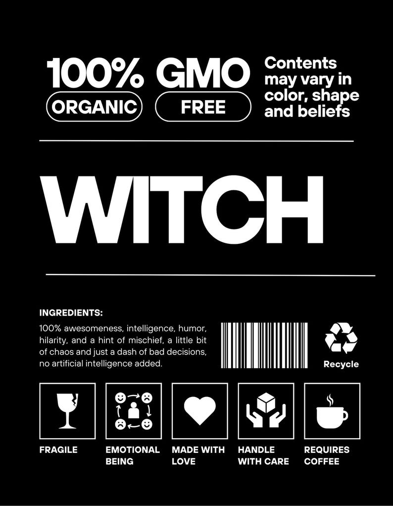 Eco-friendly witch Unisex T-shirt Sustainable Fashion, 100% Recycled ...