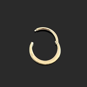 Oval Segment Clicker Ring Flat Profile – 14K Solid Gold Segment Ring ...
