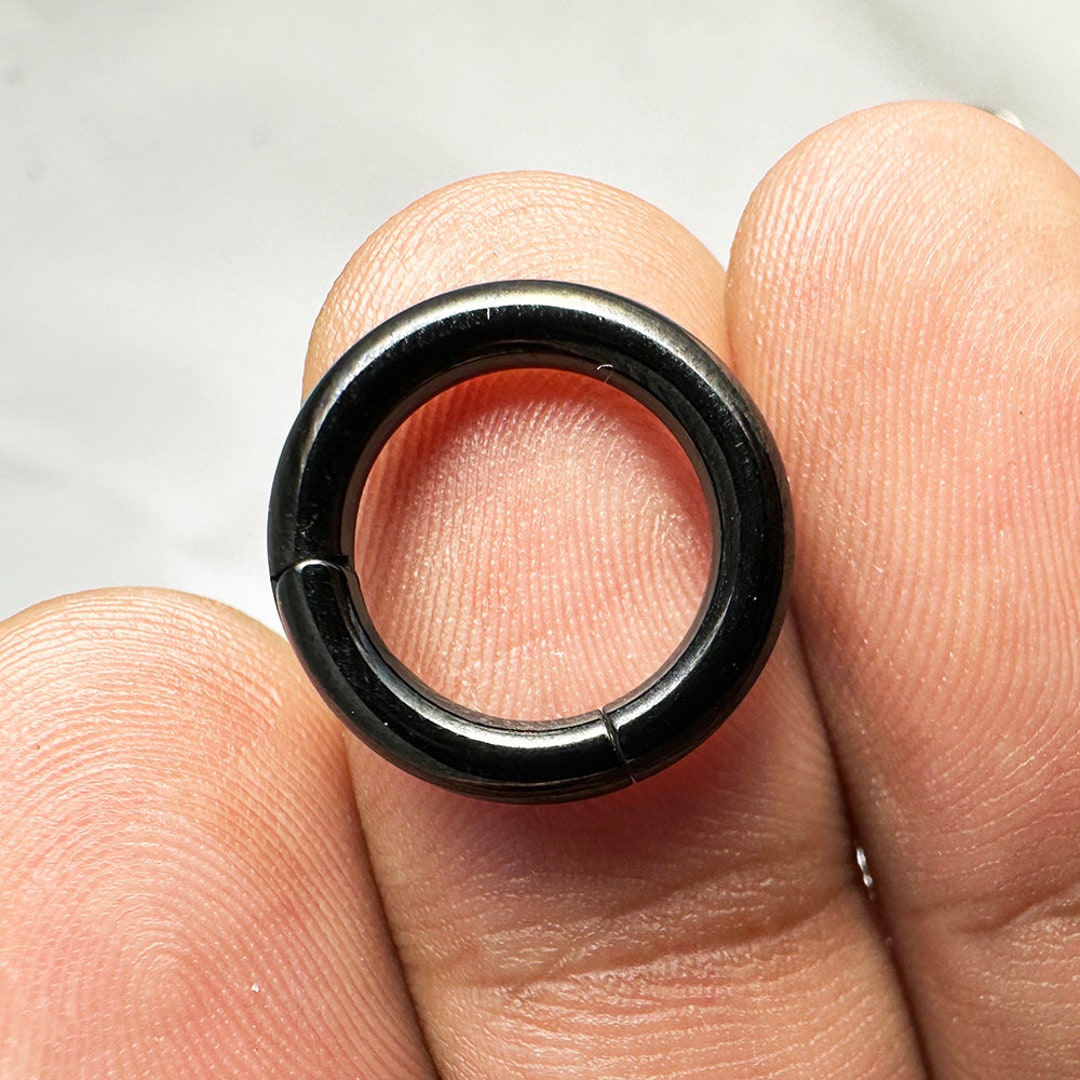 316L Surgical Steel Heavy Gauge Segment Clicker Ring - 10G (2.5mm) - Steel, Gold, Rose Gold and ...