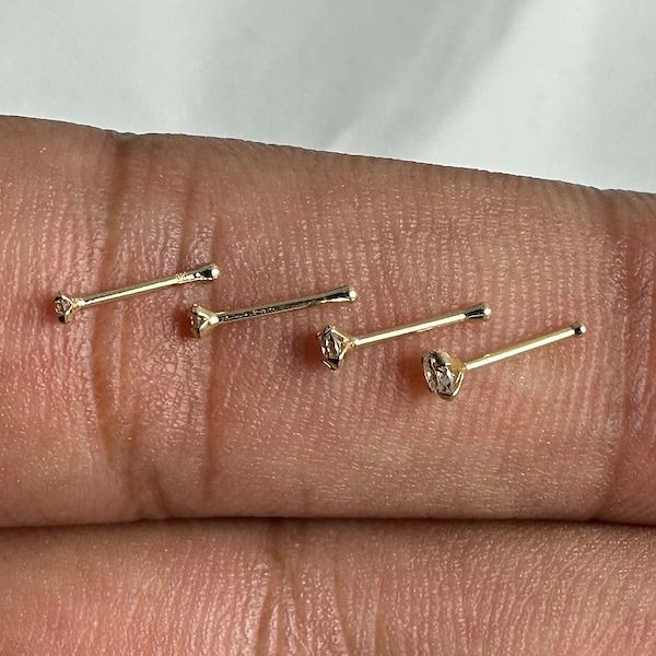 6mm Diamond Nose Stud - Etsy