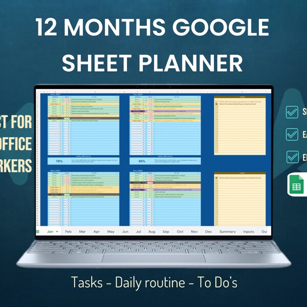 Google Sheets Planner - Etsy