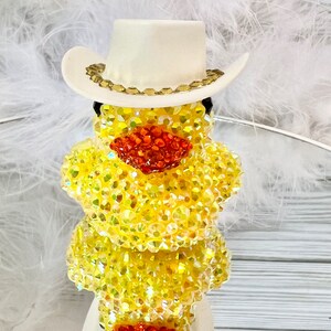 Cowboy Hat Rhinestone Rubber Duck, Truck Accessories, Car, Ducking ...
