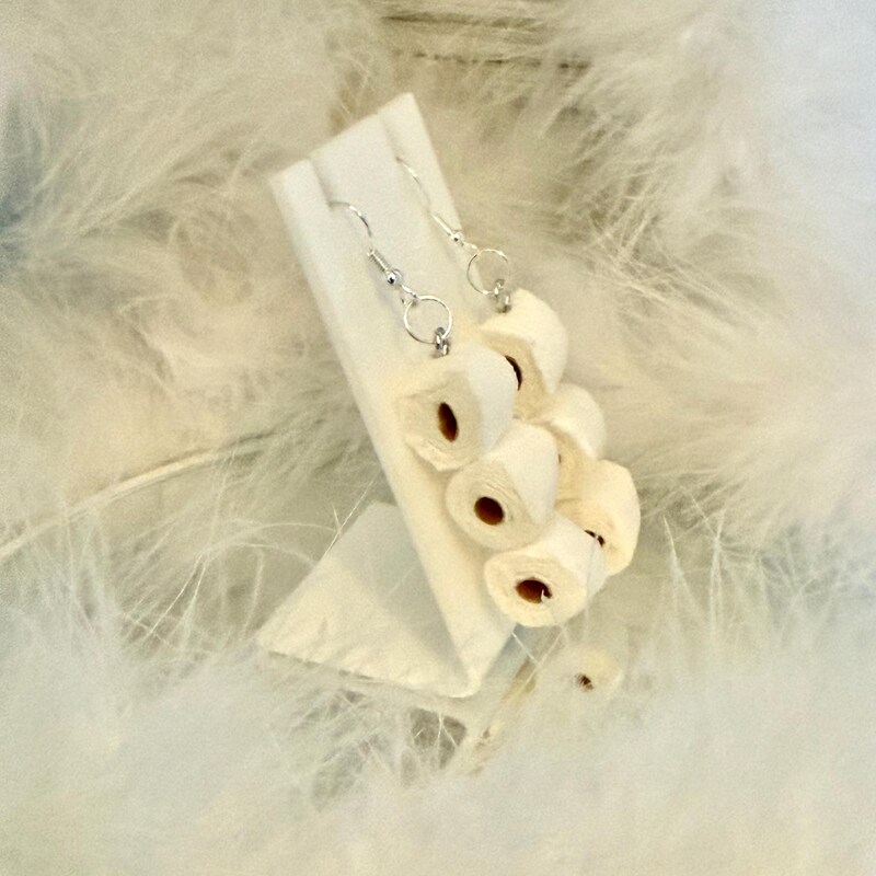 Toilet Paper Earring - Etsy