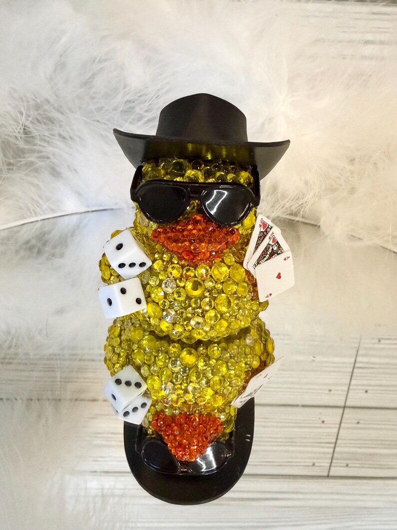 Gambler Rhinestone Rubber Duck: Car Dashboard Accessories, off Road and ...