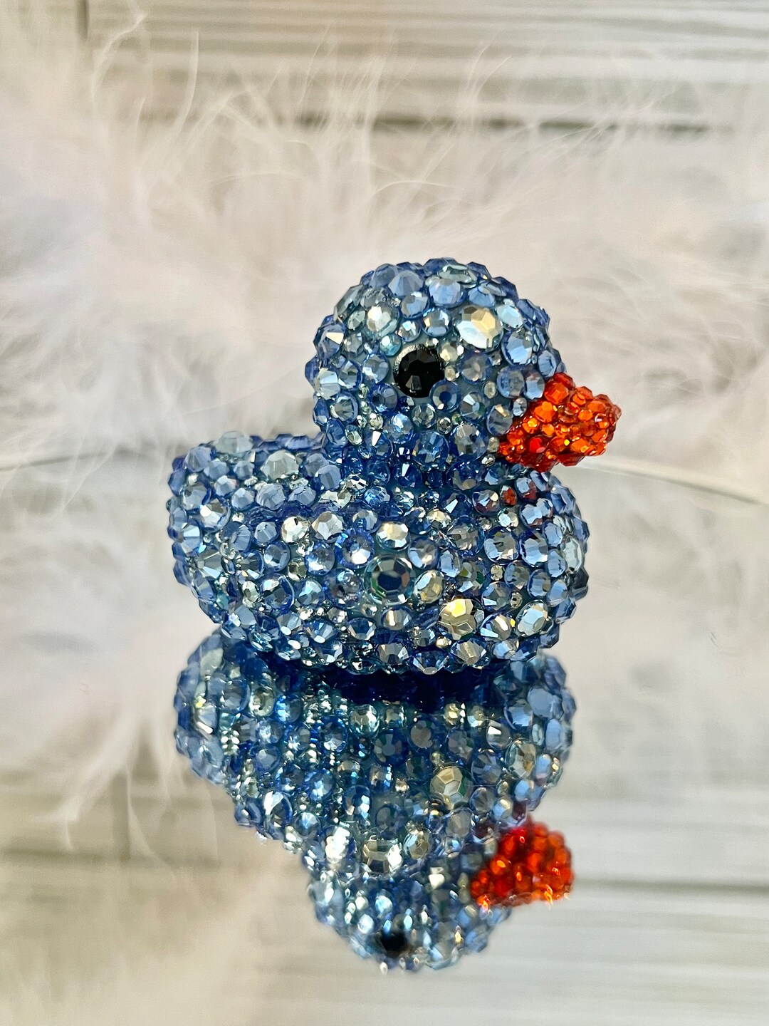 Blue Rhinestone Rubber Duck, Truck Accessories, Maximalist Bathroom ...