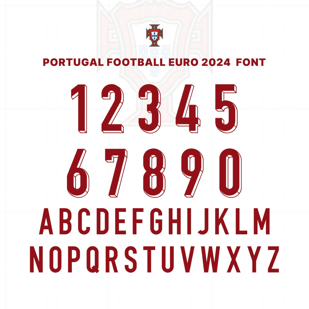 Font Portugal Euro 2024 Portugal Jersey Football Soccer Font TTF, OTF ...