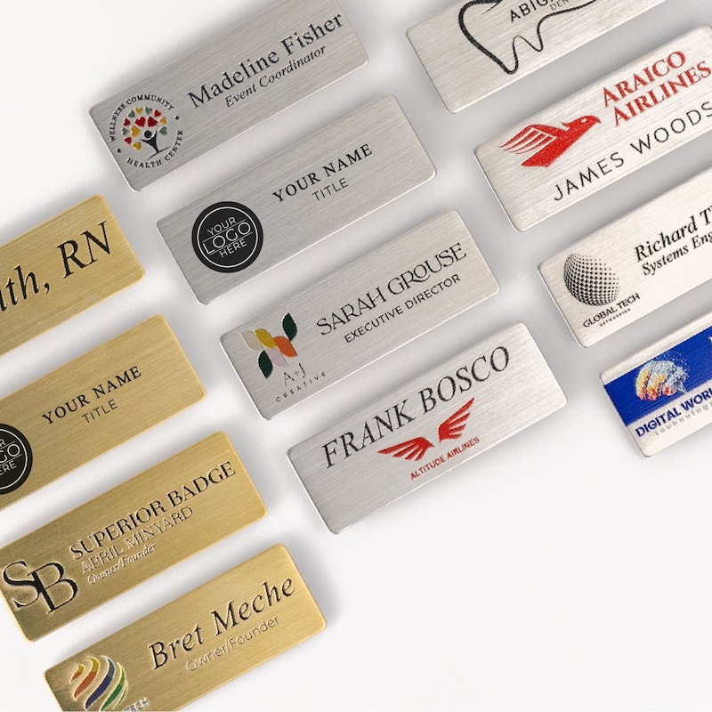 Metal Name Tags - Etsy