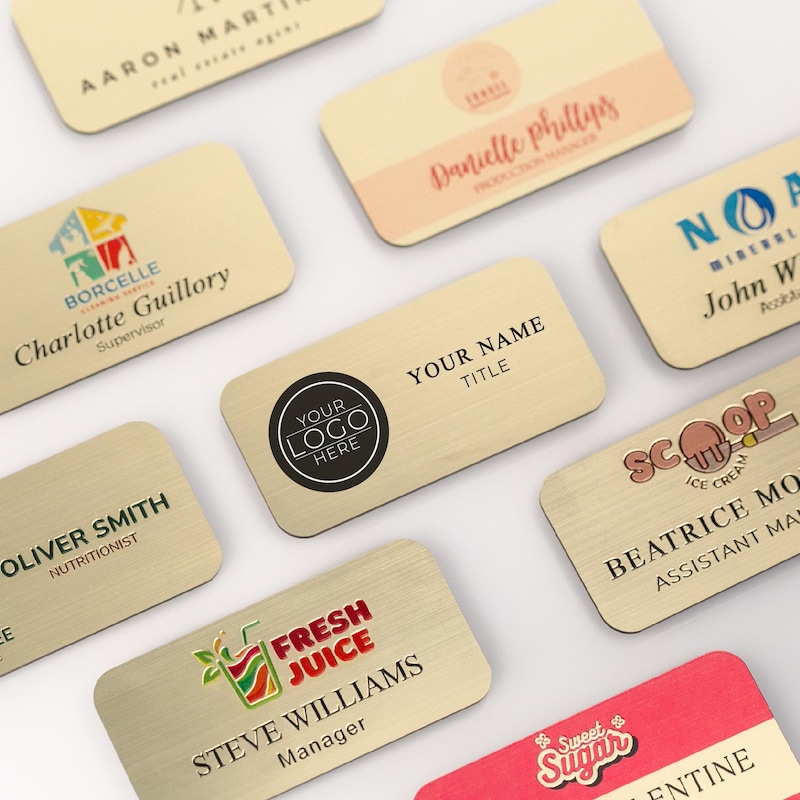 Professional Name Tags - Etsy