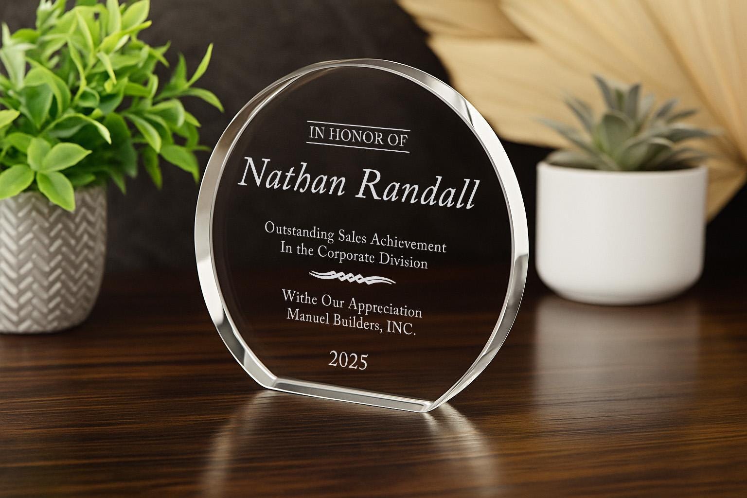 Employee of the Month Crystal Award – Personalized Appreciation ...