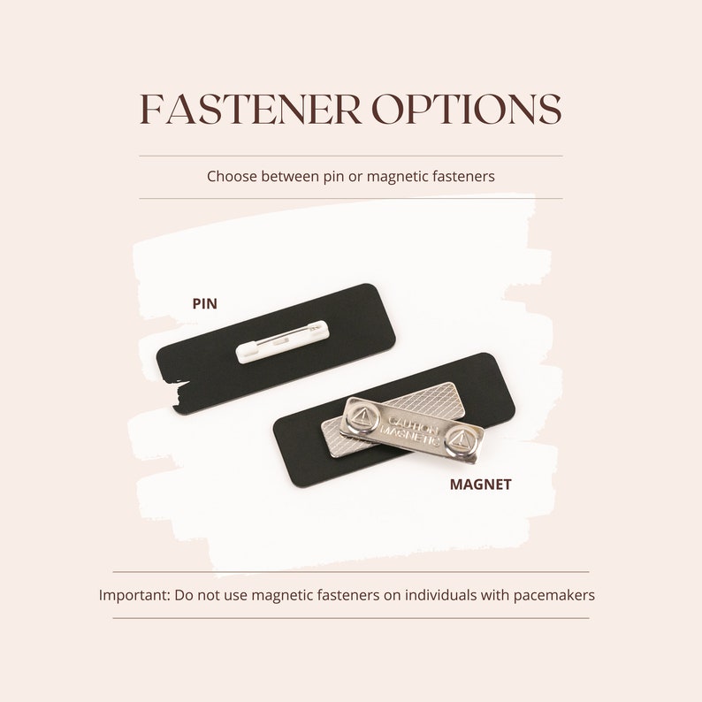 Choose Your SYMBOL Acrylic Name Badge Symbol, Personalized Business Tag ...