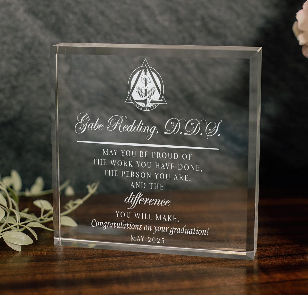 Dentist Congrats Grad Personalized Congratulations, Custom Crystal ...