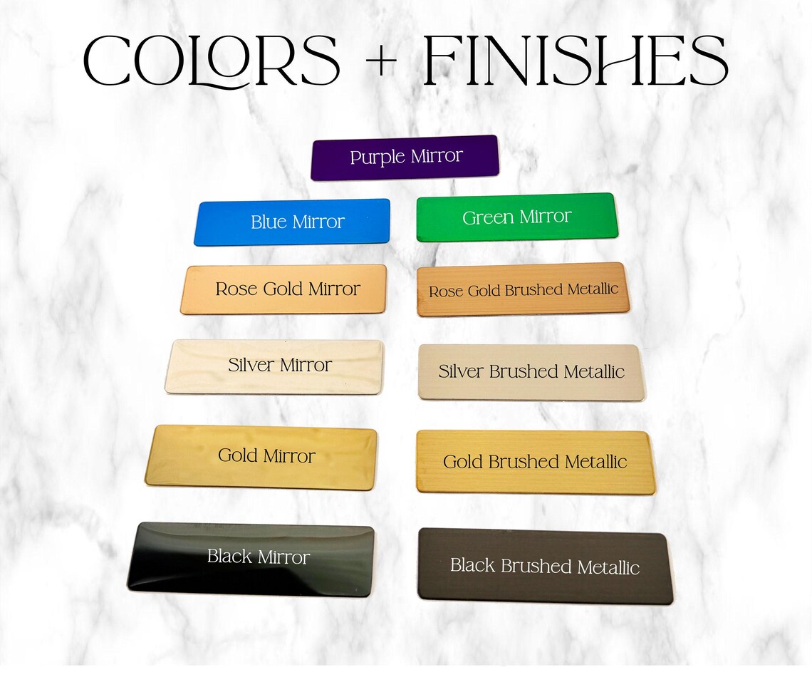 WHOLESALE Blank Metal Name Badges, Blue/green/purple/gold/silver/rose ...