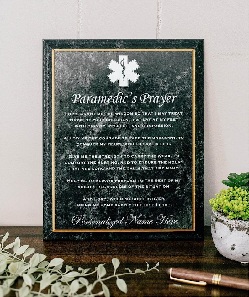 Paramedics Prayer for Emergency Medical Technician Ambulance Ambulatory ...