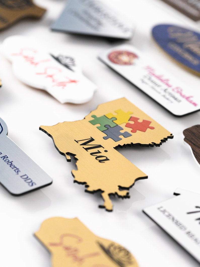 Choose Your SYMBOL Acrylic Name Badge Symbol, Personalized Business Tag ...