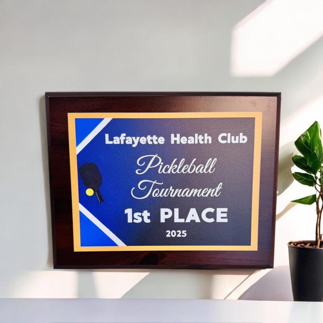 Pickleball Tournament Plaque | 1st Place Pickleball Award | Custom ...