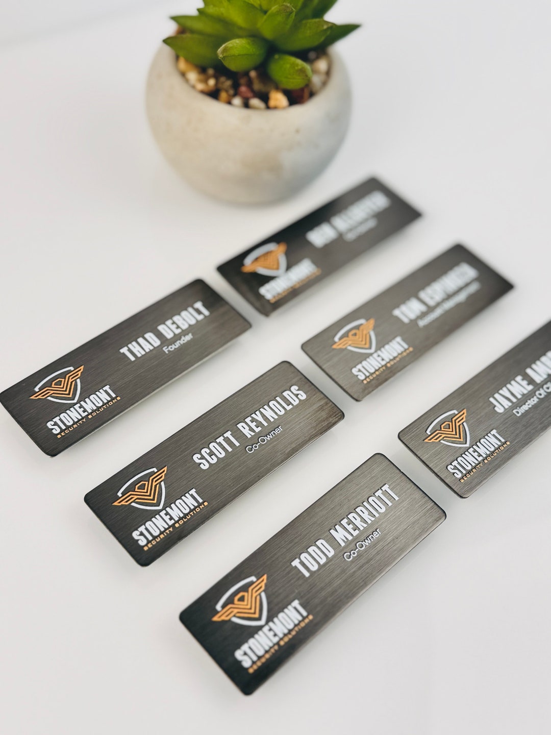 High Quality METAL 1x2.75 Name Badge, Personalized Business Tag With ...