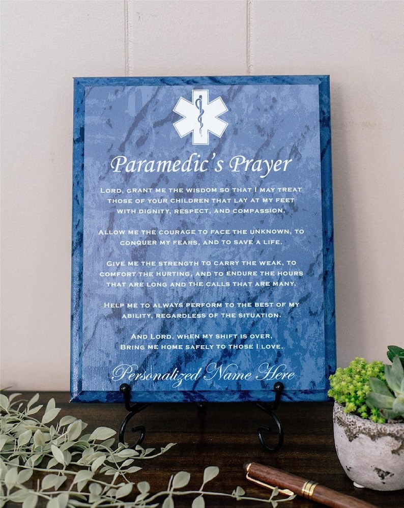 Paramedics Prayer for Emergency Medical Technician Ambulance Ambulatory ...