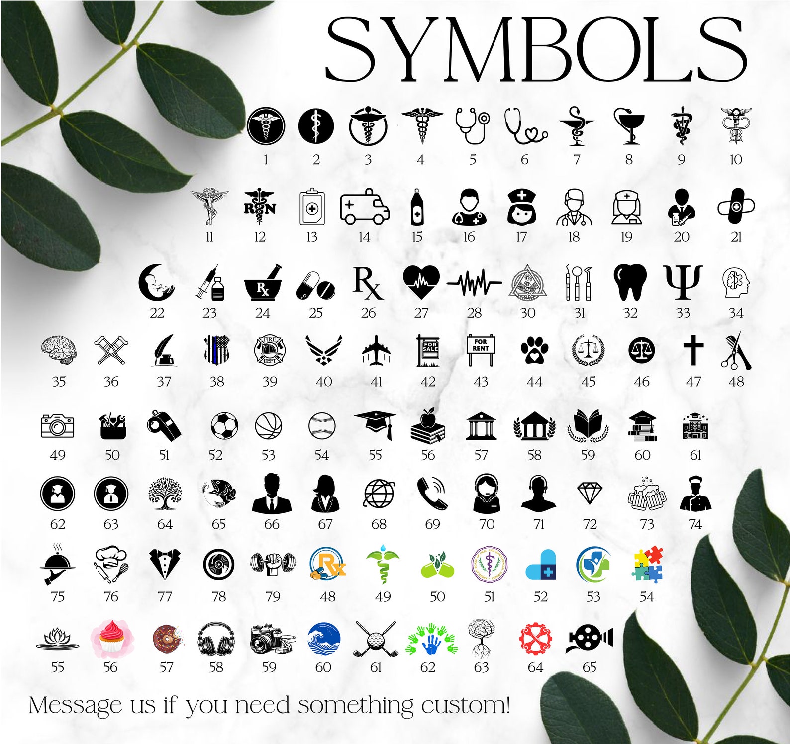 Choose Your SYMBOL Acrylic Name Badge Symbol, Personalized Business Tag ...