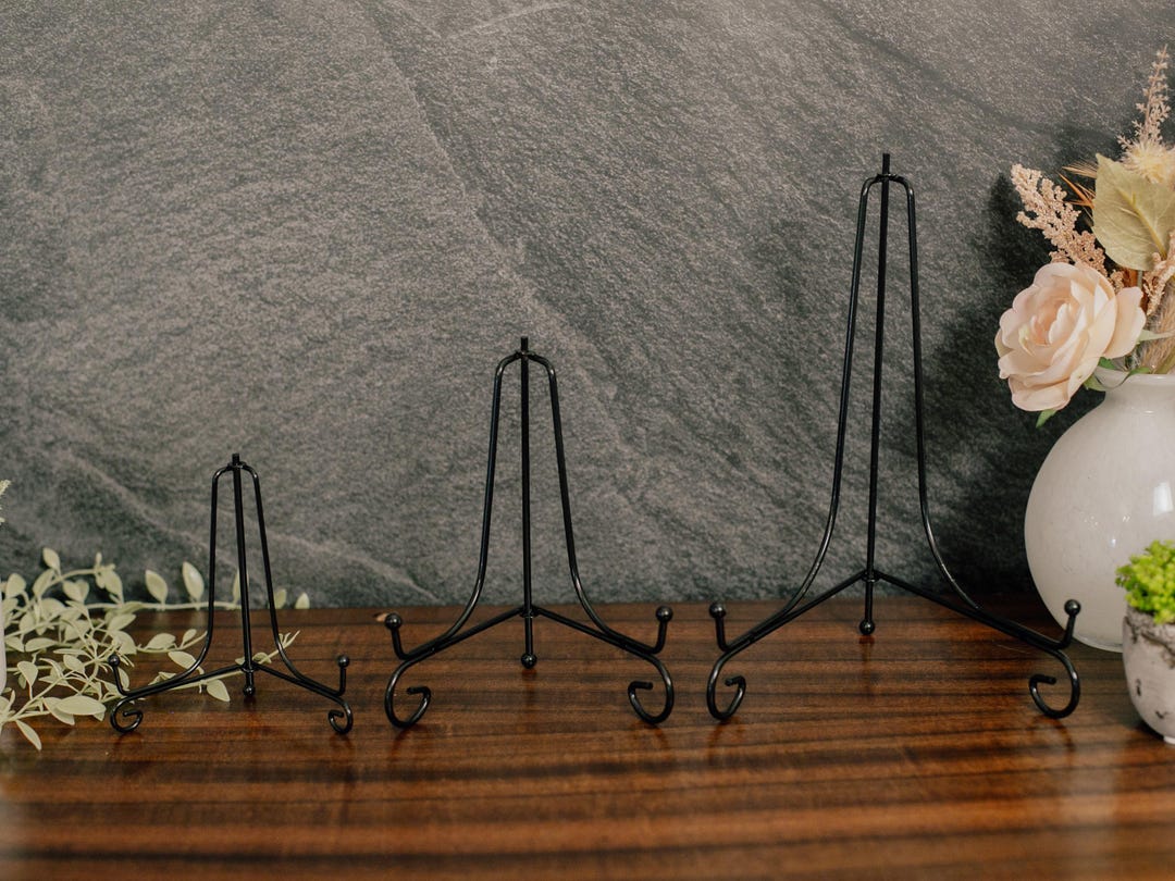 Black Metal Easel Stands – 5", 7", 10" Display Holders for Signs ...
