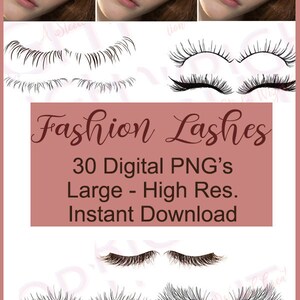 Eyelashes Overlays, Photoshop Overlays, Digital False Lashes, Digital ...