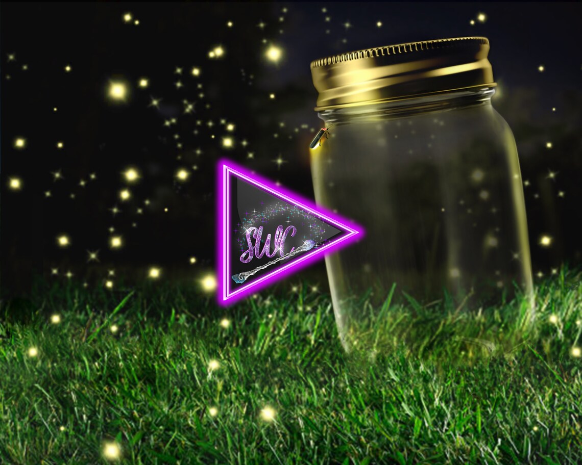 Digital Background, Firefly Backdrop, Firefly Jar, Instant Download ...
